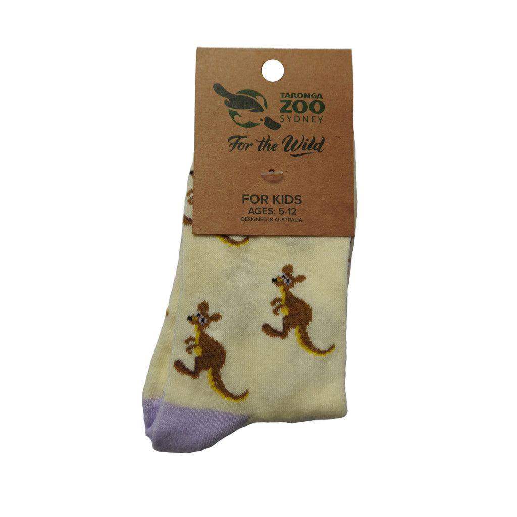 Kangaroo Cream Kids Socks – Taronga Zoo Shop